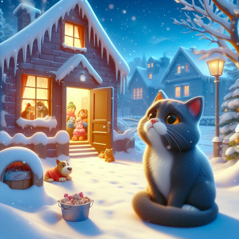 Cuento El gato que encontró un hogar - cuentosparatodos.com